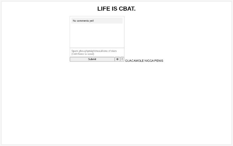 LIFE IS CBAT. ― Perchance Generator