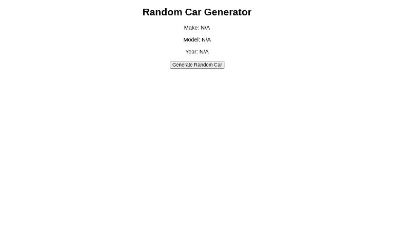 Random Car Generator