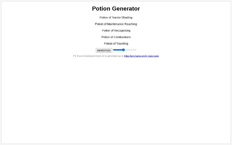 Potion Generator