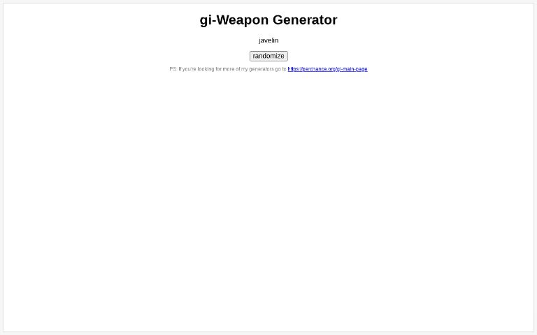gi-Weapon Generator