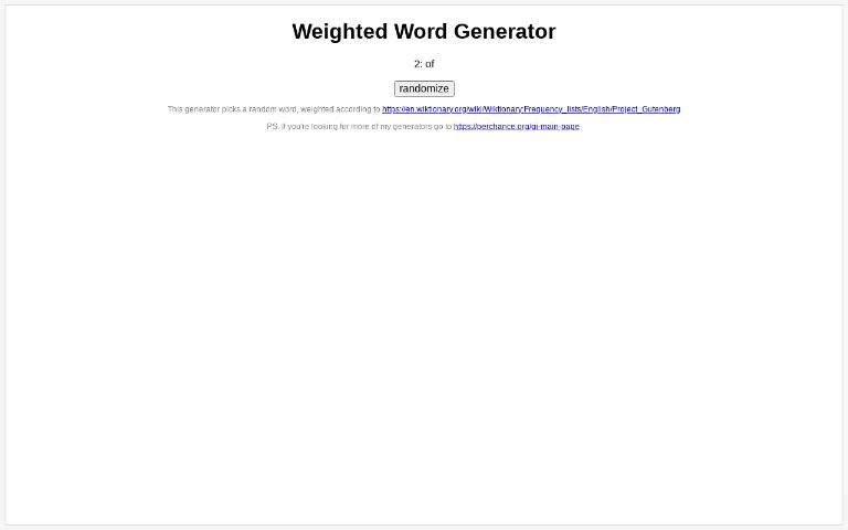 Weighted Word Generator