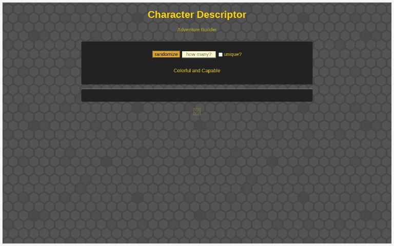 Character Descriptor ― Perchance Generator