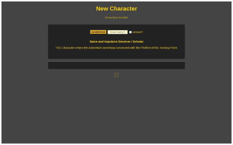 New Character ― Perchance Generator