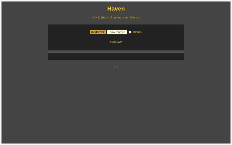 Haven ― Perchance Generator