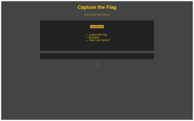 Capture the Flag ― Perchance Generator