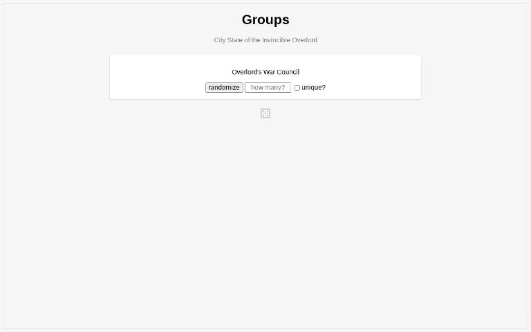 Groups ― Perchance Generator