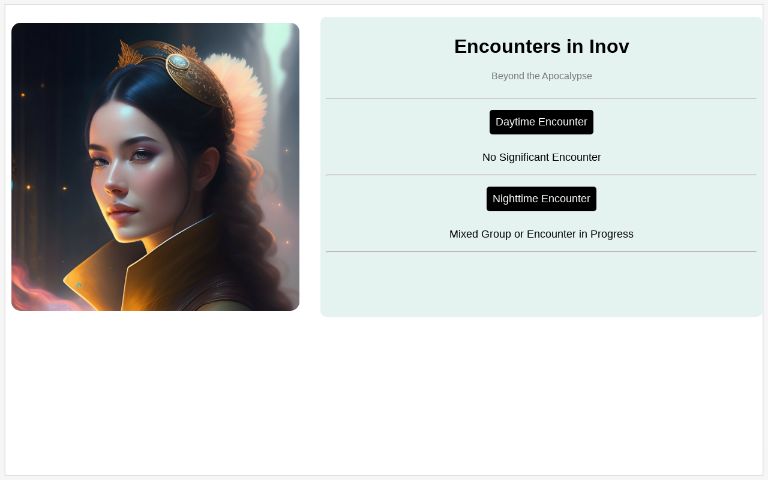 Encounters in Inov ― Perchance Generator