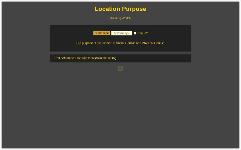 Location Purpose ― Perchance Generator