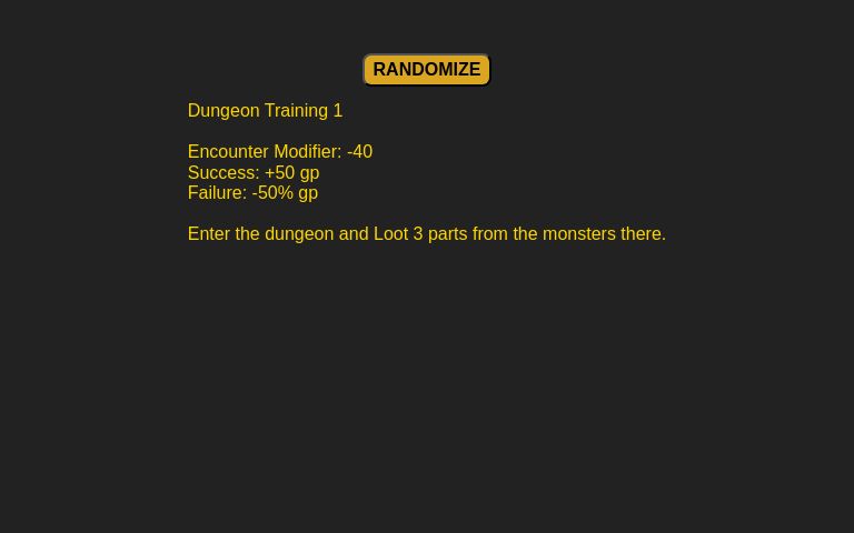 Giacomo D100 Quest ― Perchance Generator