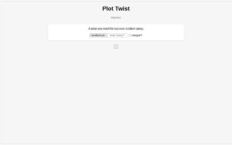 Plot Twist ― Perchance Generator