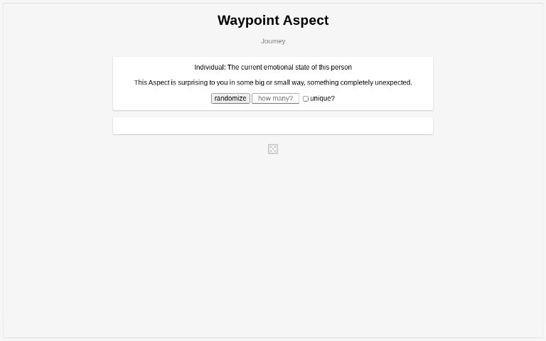 Waypoint Aspect ― Perchance Generator