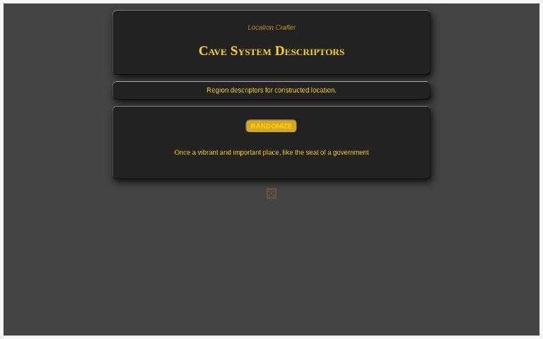 Cave System Descriptors ― Perchance Generator
