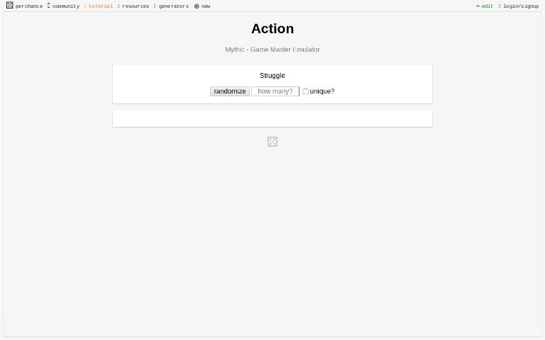 Action ― Perchance Generator