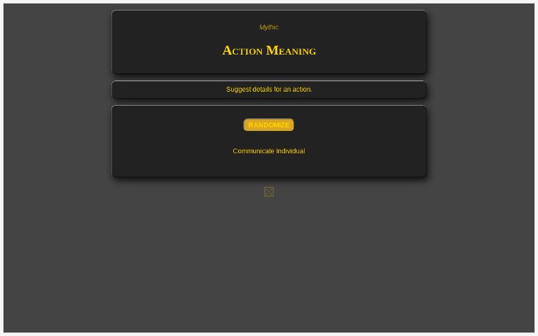 Action Meaning ― Perchance Generator