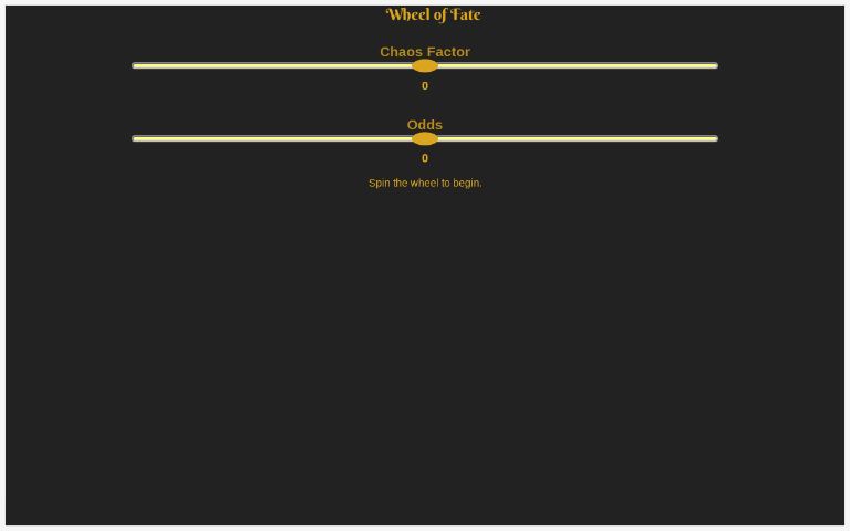 Giacomo Mythic Wheeloffate ― Perchance Generator