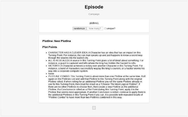 Episode ― Perchance Generator