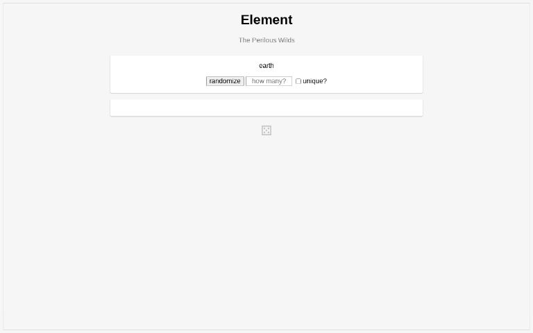 Element ― Perchance Generator