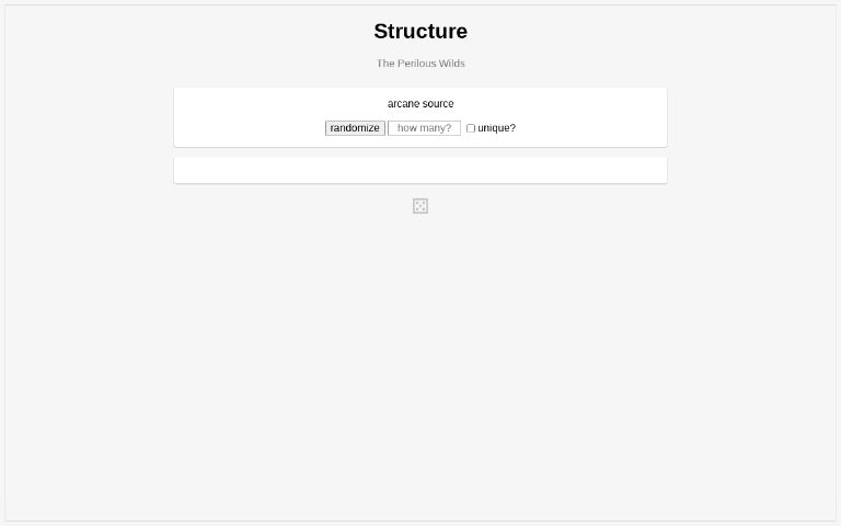 Structure ― Perchance Generator