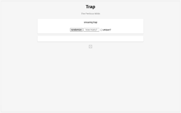 Trap ― Perchance Generator