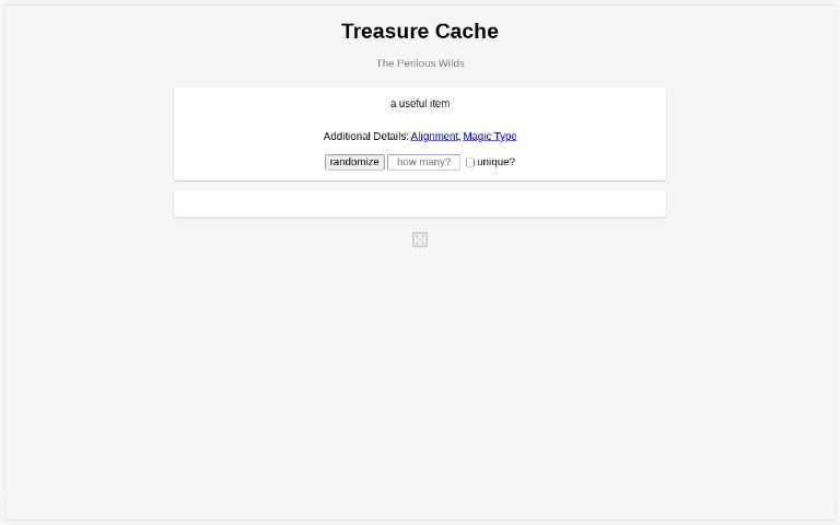 Treasure Cache ― Perchance Generator