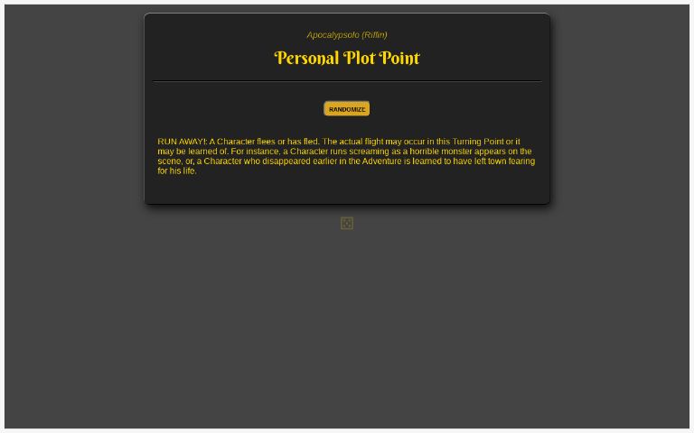 Personal Plot Point ― Perchance Generator