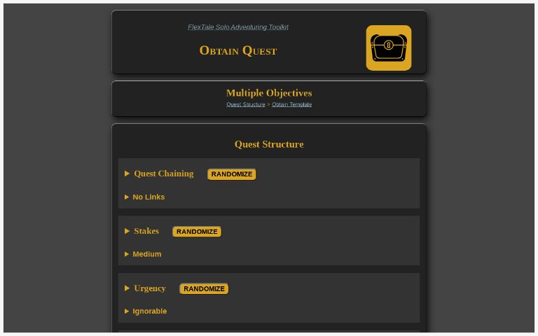 Obtain Quest ― Perchance Generator