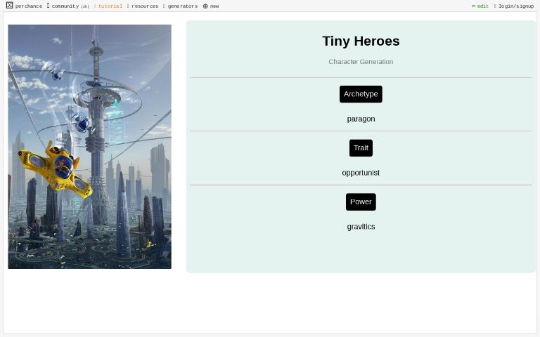 Tiny Heroes ― Perchance Generator