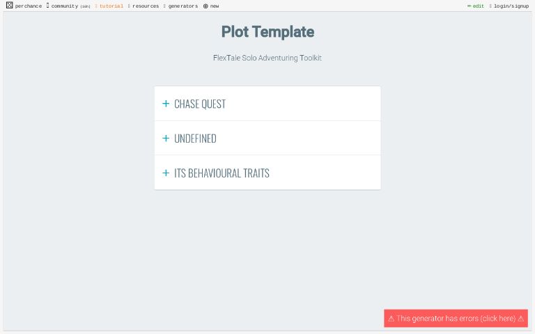 Plot Template ― Perchance Generator