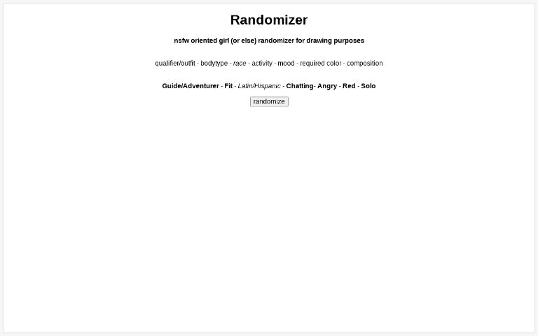 Randomizer ― Perchance Generator