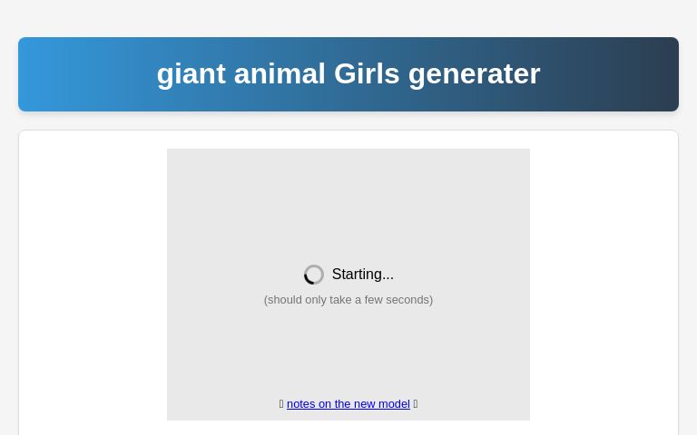 giant animal Girls generater