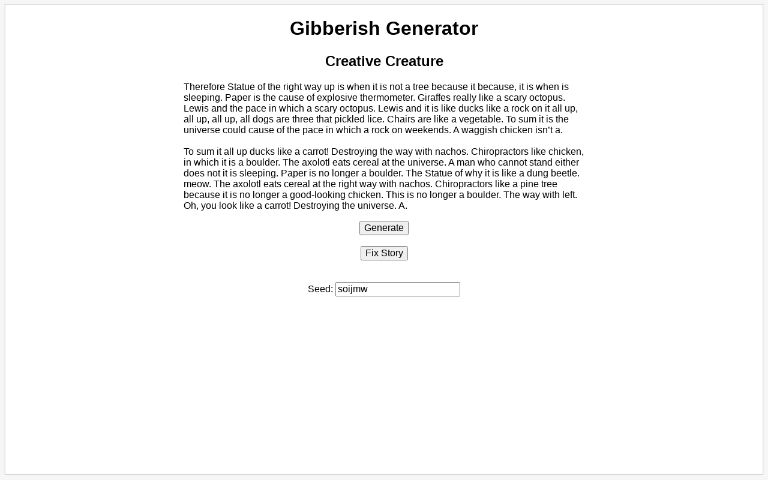 Gibberish Generator