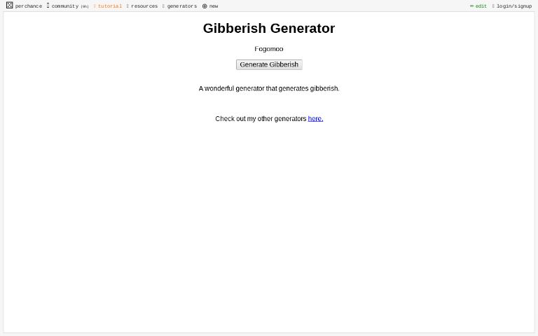 Gibberish Generator
