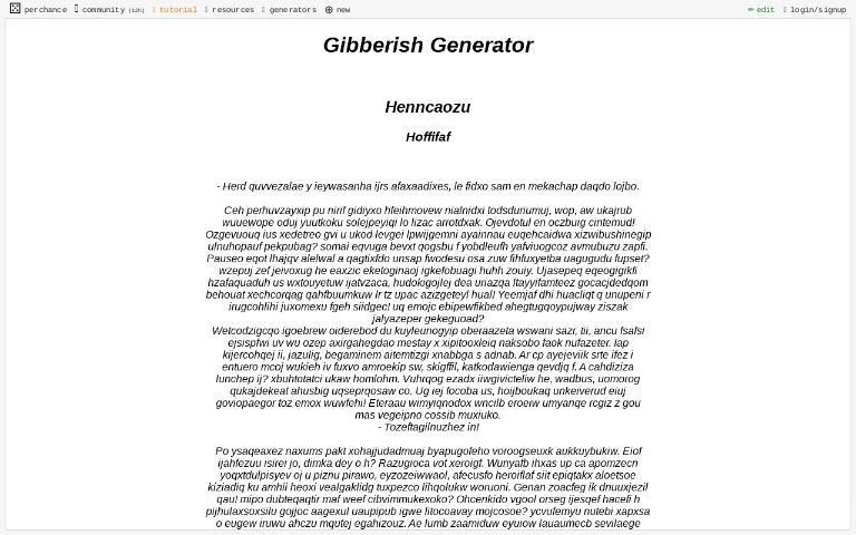 Gibberish Generator
