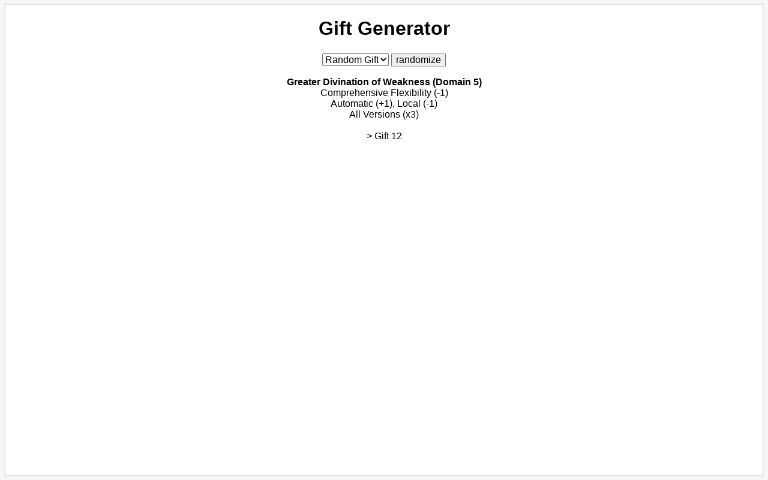 Gift Generator