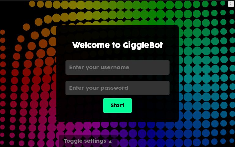 Welcome to GiggleBot ― Perchance Generator