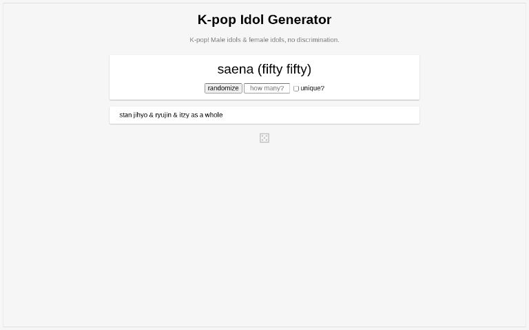 K-pop Idol Generator