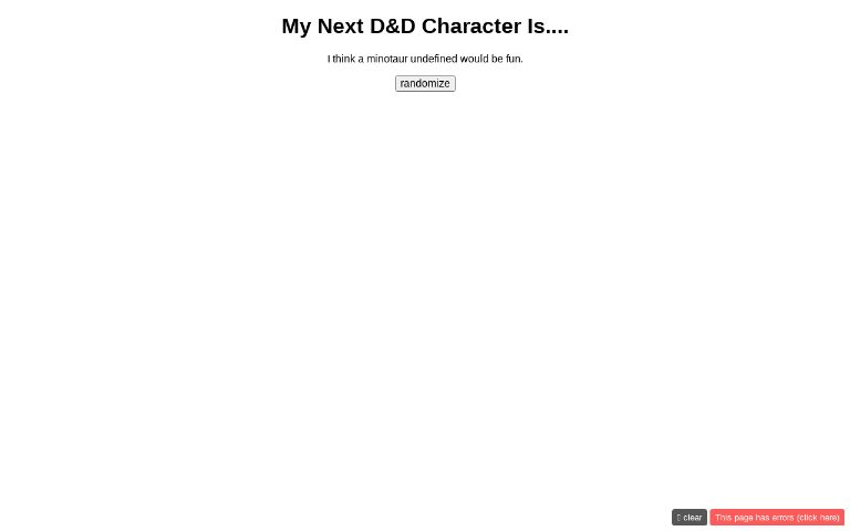 My Next D&D Character Is.... ― Perchance Generator