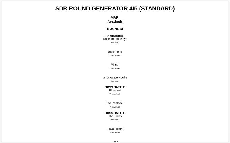 SDR ROUND GENERATOR 4/5 (STANDARD)