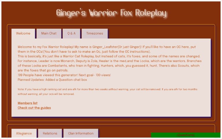Ginger Warrior Fox Roleplay