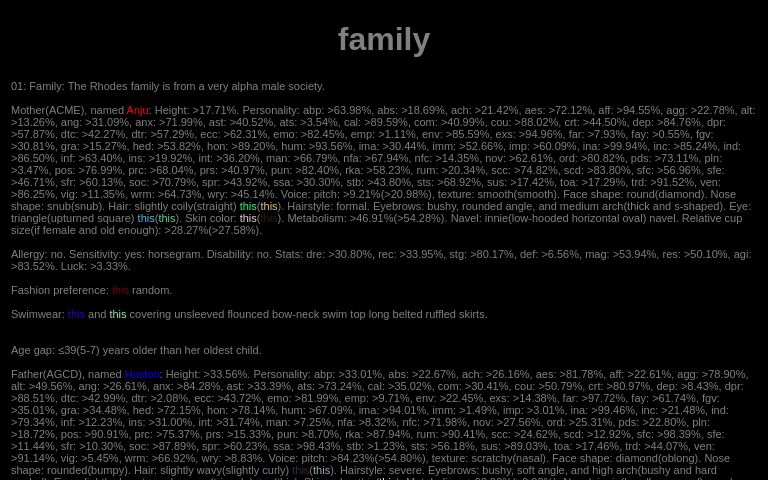 family ― Perchance Generator