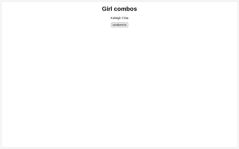 Girl combos ― Perchance Generator