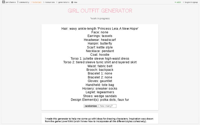 Girl Outfit Generator