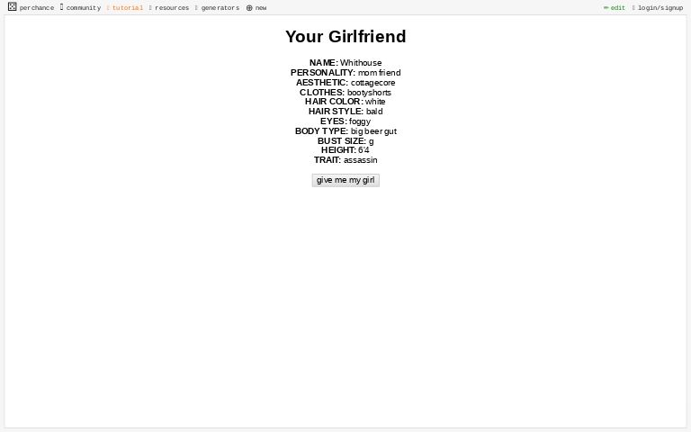 Your Girlfriend ― Perchance Generator