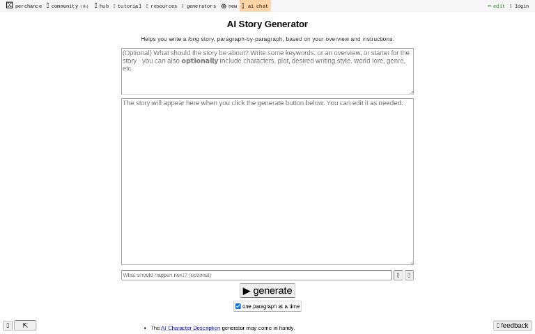 AI Story Generator (free, unlimited, no sign-up)