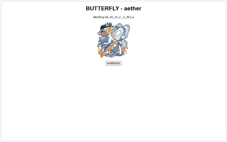 BUTTERFLY - aether ― Perchance Generator