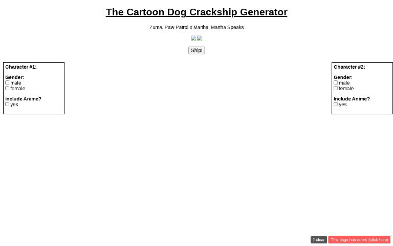 The Cartoon Dog Crackship Generator