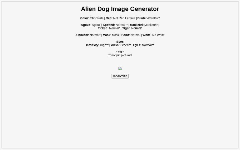 Alien Dog Image Generator