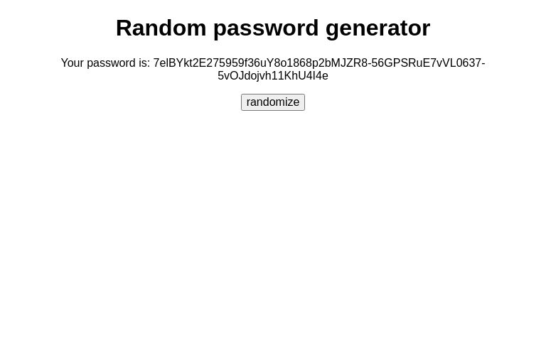 A random password generator that I made