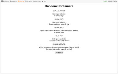 Random Containers ― Perchance Generator