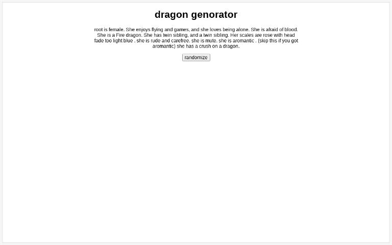 dragon genorator ― Perchance Generator